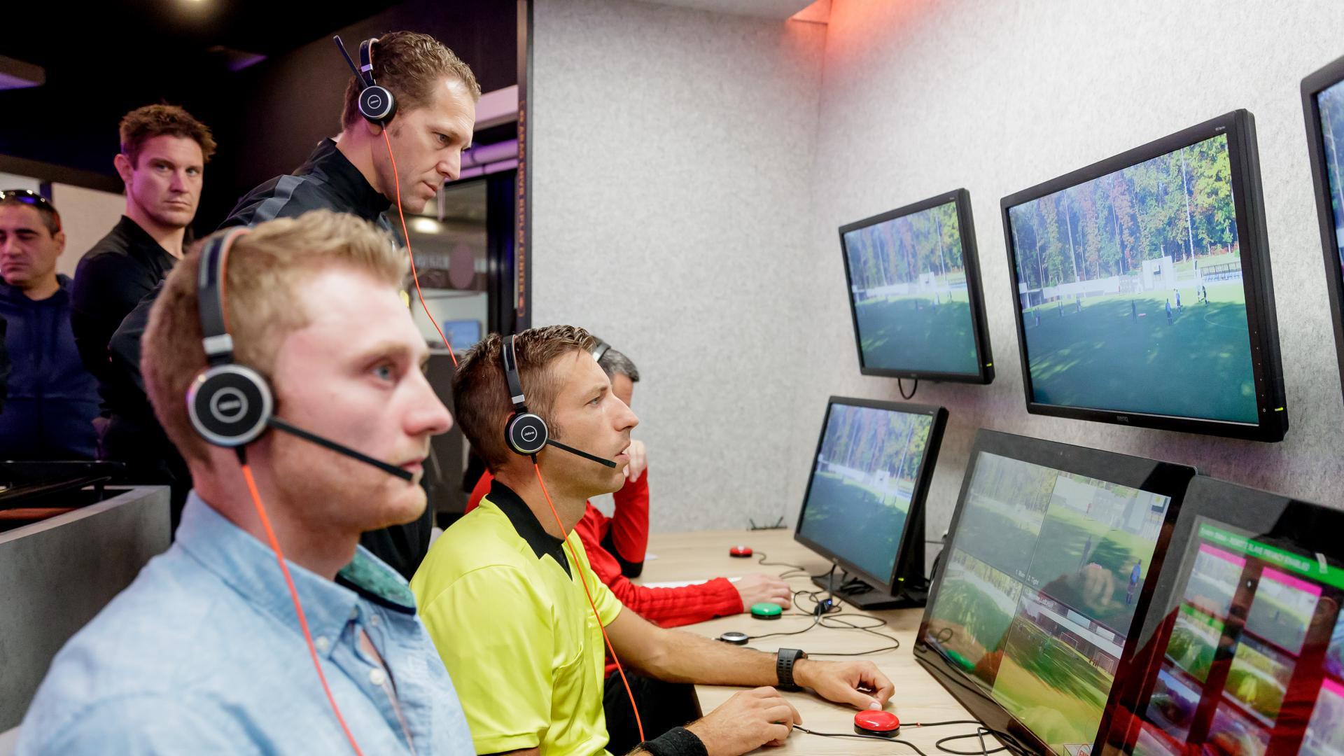 VAR training for UEFA referees at KNVB ARAG Replay Center | KNVB