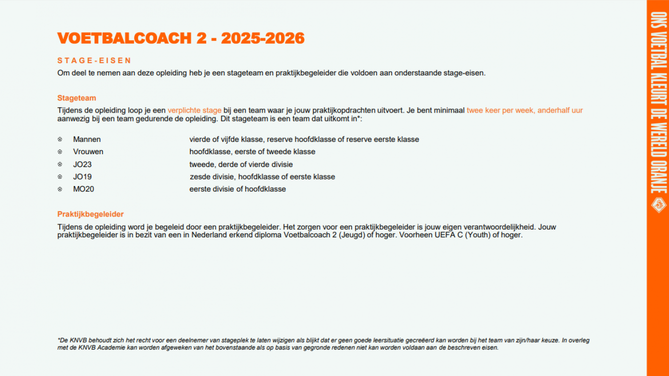Voetbalcoach 2 Senioren | KNVB