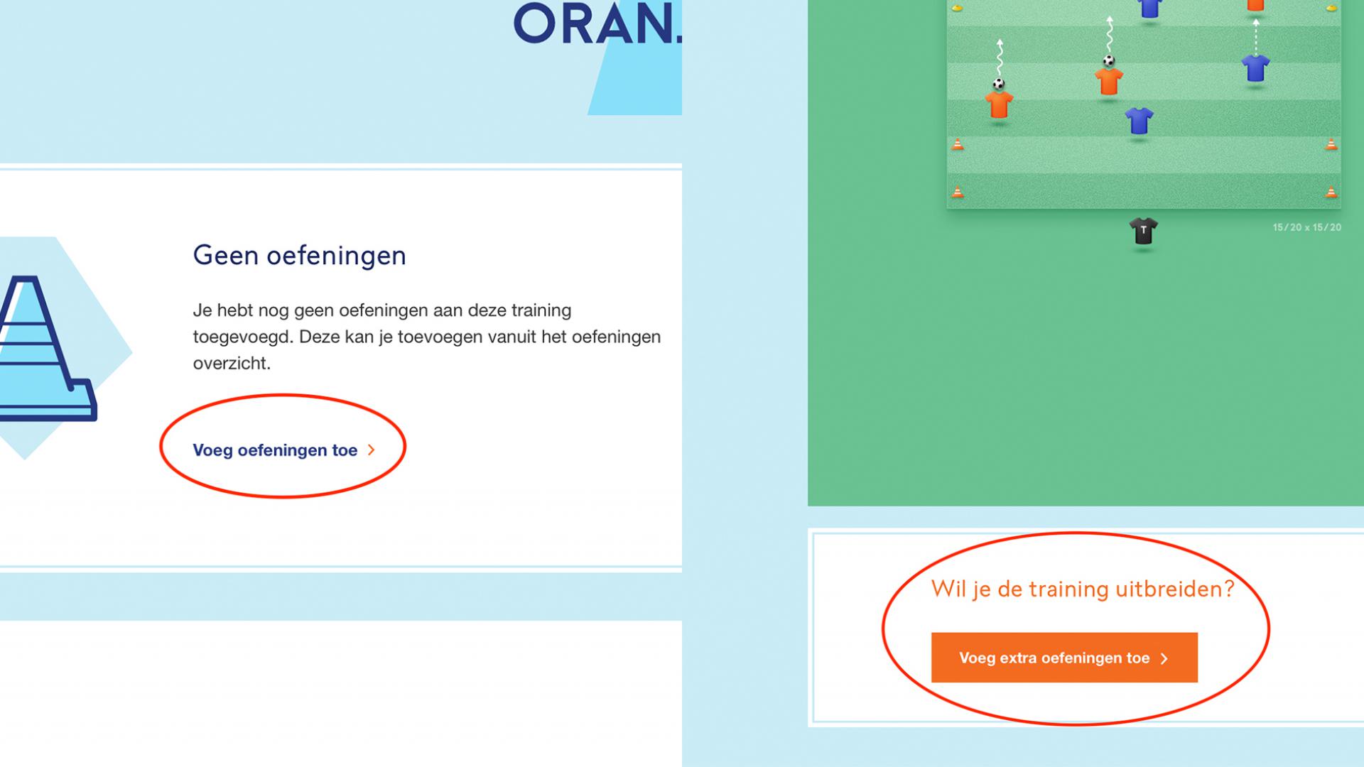 Een training maken of kopiëren | KNVB