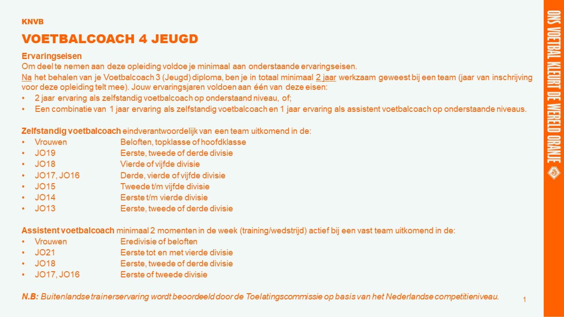 Voetbalcoach 4 Jeugd | KNVB