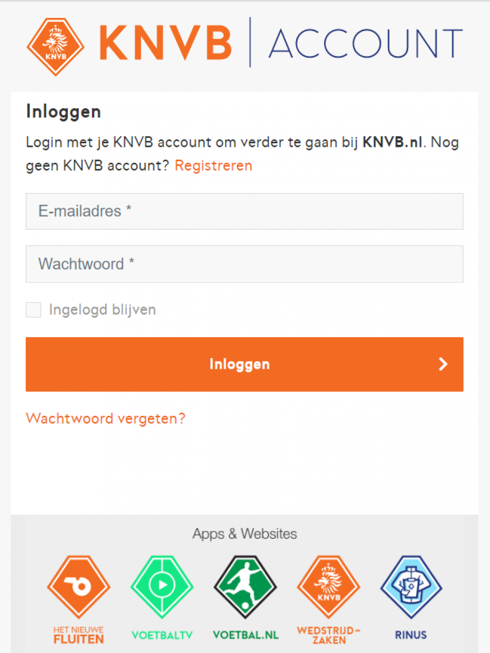 Inloggen op Dugout | KNVB